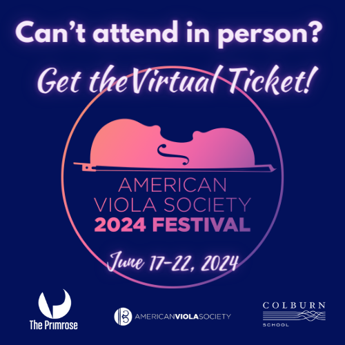 2024 AVS Festival & Primrose International Viola Competition ...